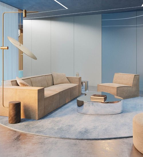 How to Decorate a Round Column in a Living Room